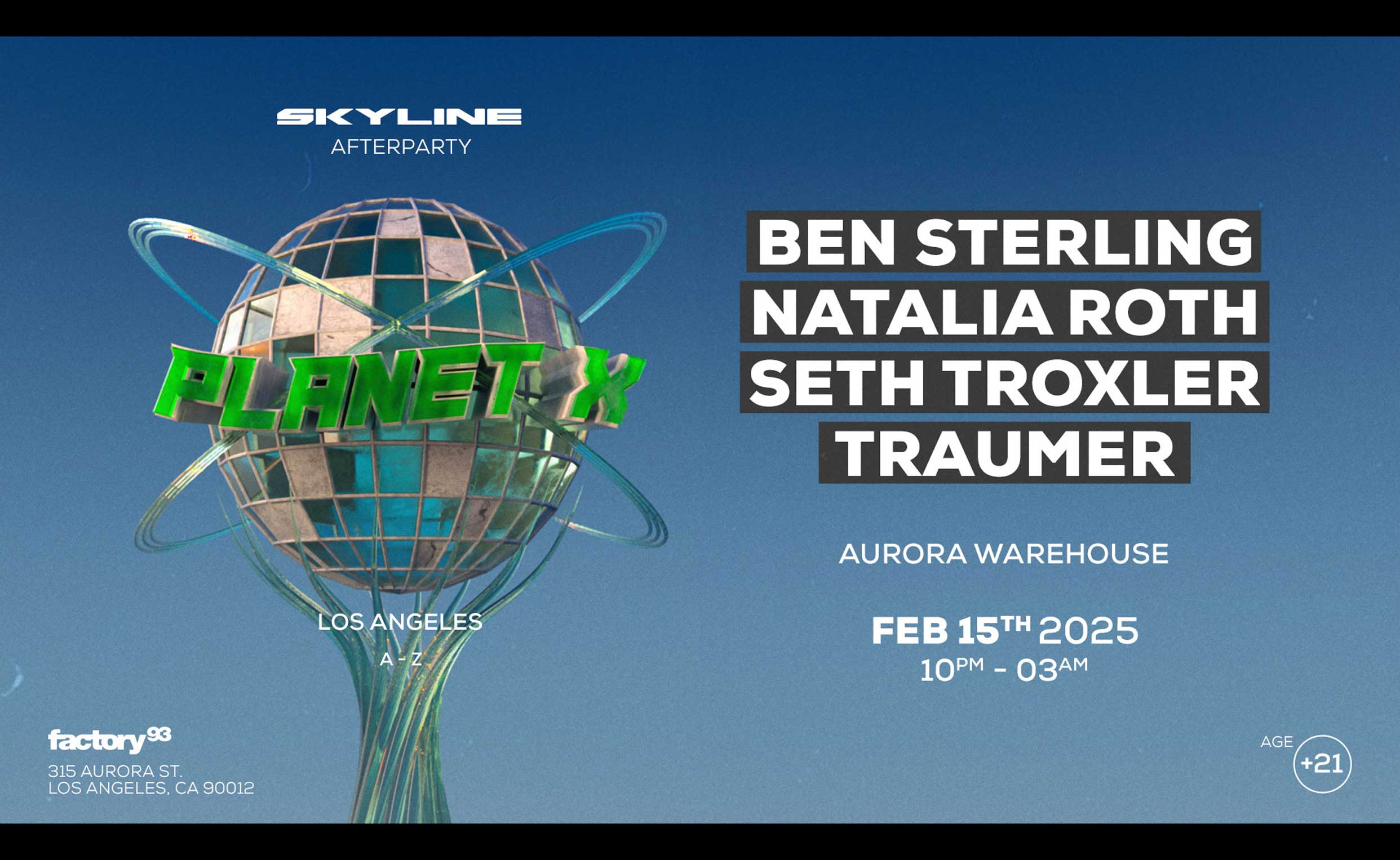 Ben Sterling presents Planet X – Insomniac