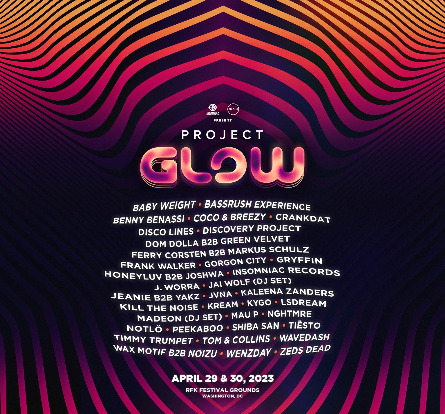 Project GLOW | April 29+30, 2023 | RFK Festival Grounds