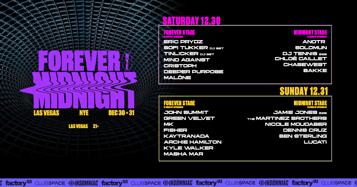 Forever Midnight Las Vegas | December 30 + 31, 2023 | Resorts World