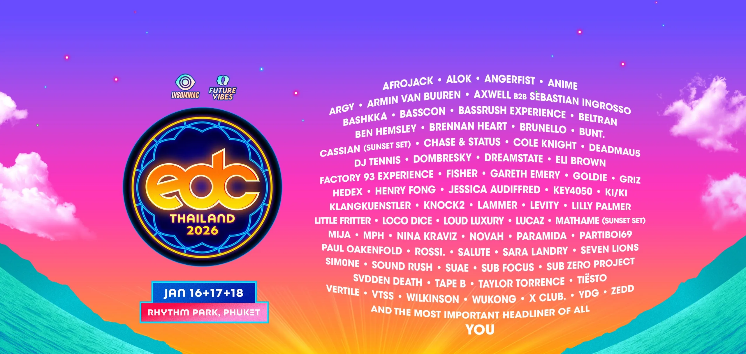 Full EDC Thailand 2026 Lineup, Massive Names and Major Upgrades - Dance Music News