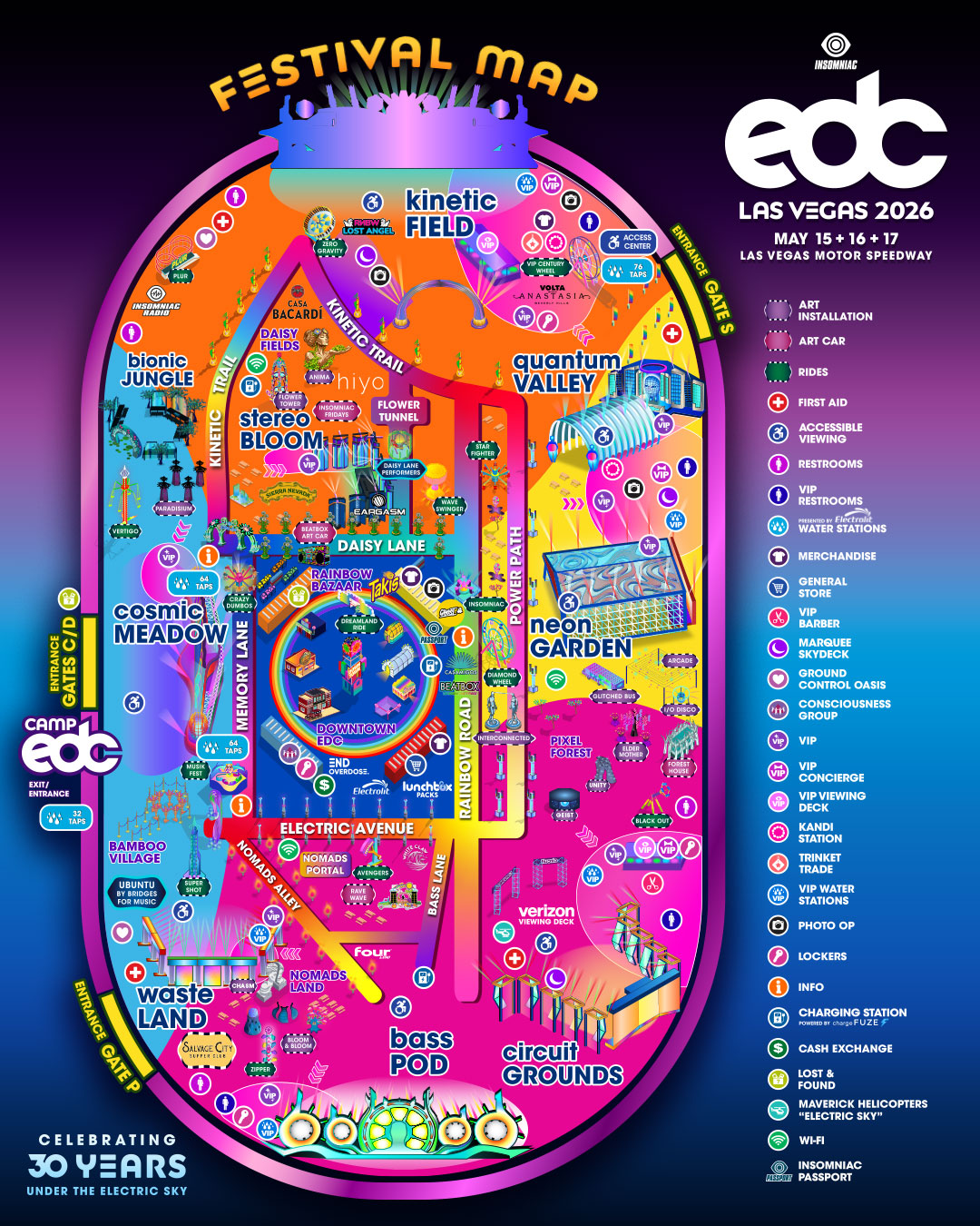 Festival Map – EDC Las Vegas 2027