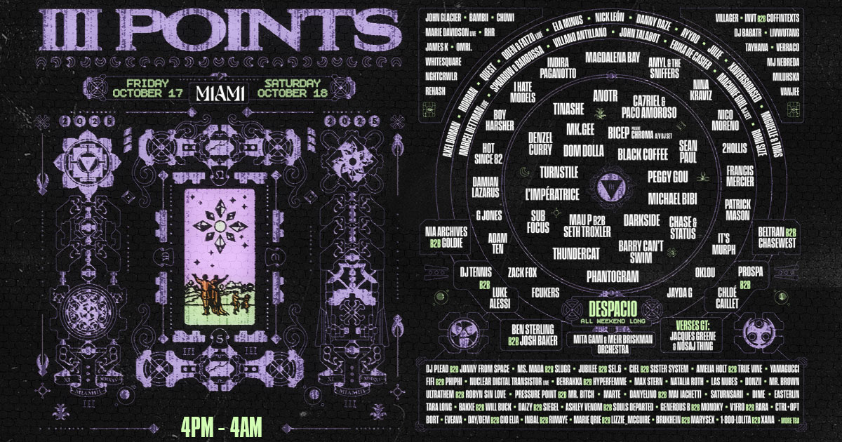 III Points Music Festival | October 17-18, 2025 | Miami, FL