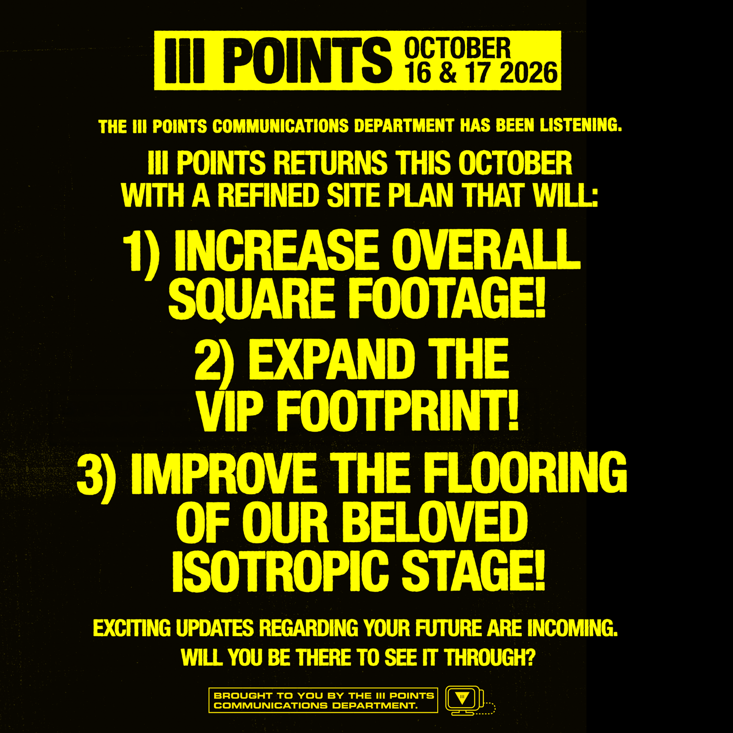 III Points Music Festival | October 16-17, 2026 | Miami, FL