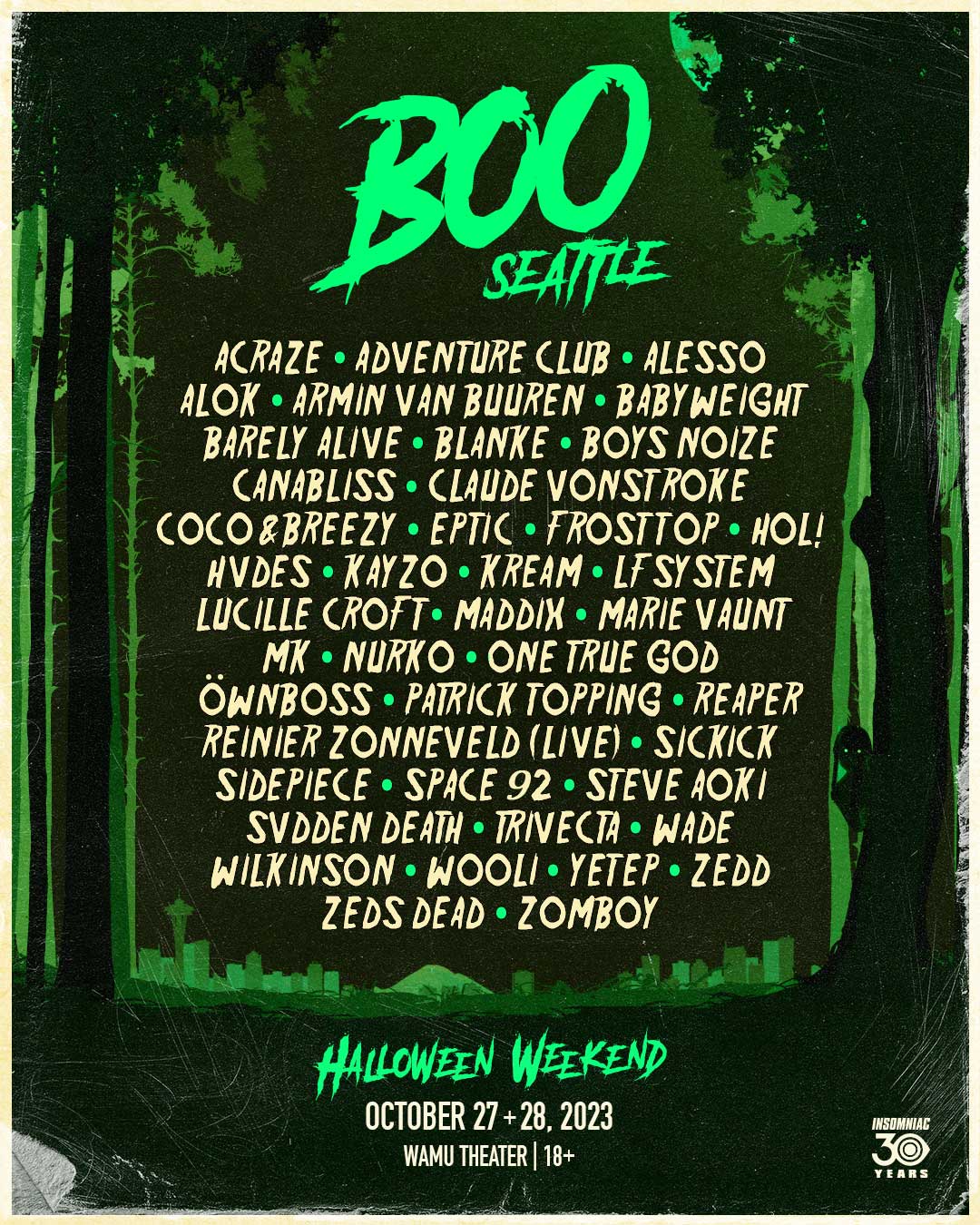 Lineup – BOO Seattle 2023